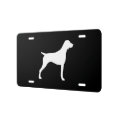 German Shorthaired Pointer Dog Breed Silhouette License Plate | Zazzle
