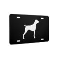German Shorthaired Pointer Dog Breed Silhouette License Plate | Zazzle