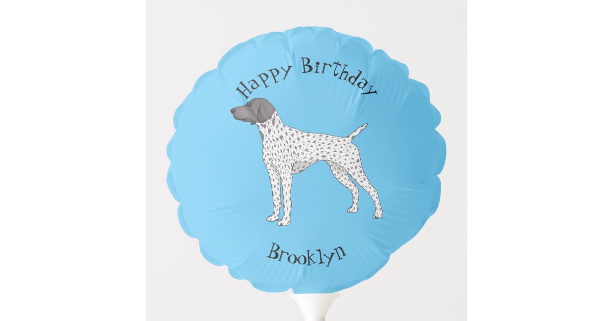 German Shorthaired Pointer dog cartoon Balloon | Zazzle
