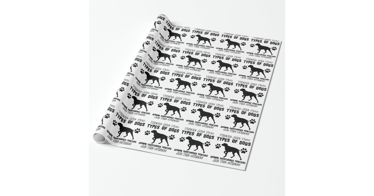 german shorthaired pointer dog designs wrapping paper | Zazzle