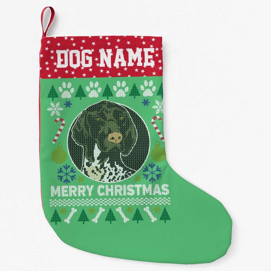 German Shorthaired Pointer Dog Ugly Christmas Small Christmas Stocking ...