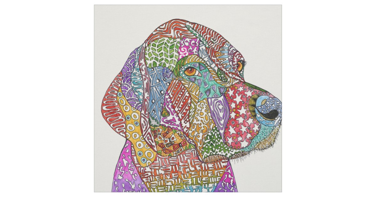 German Shorthaired Pointer GSP Fabric | Zazzle