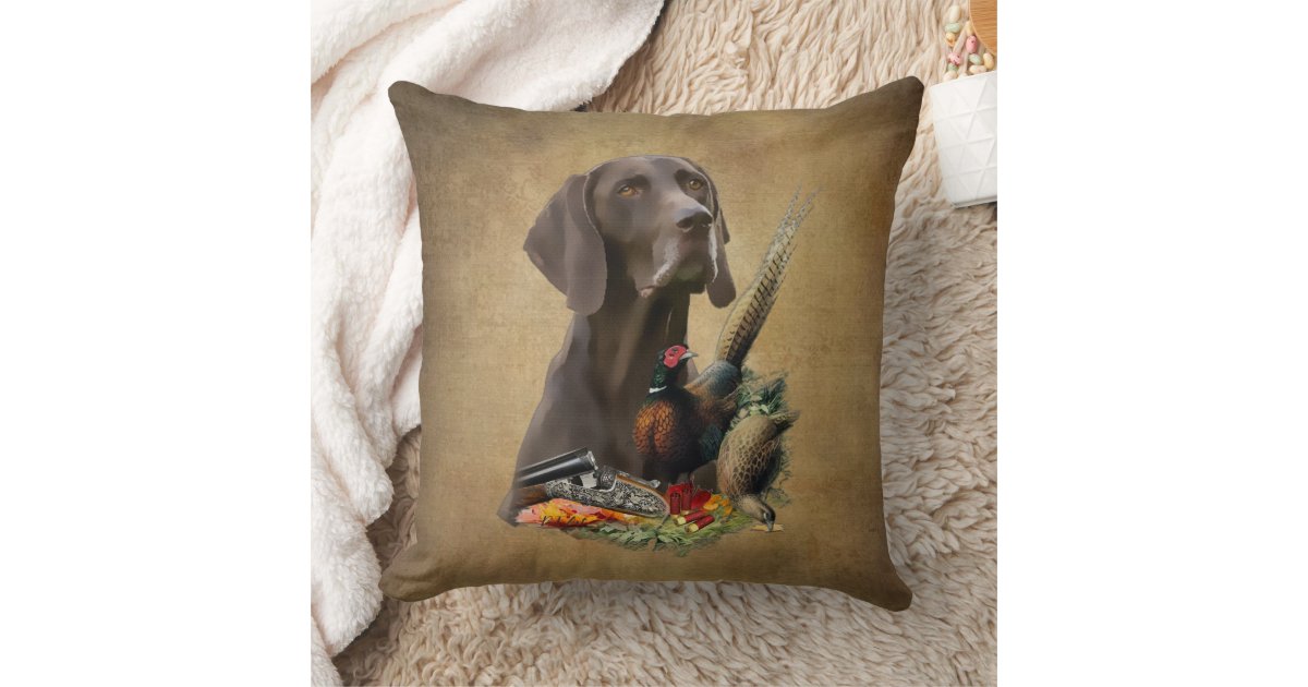 German Shorthaired Pointer GSP Throw Pillow | Zazzle