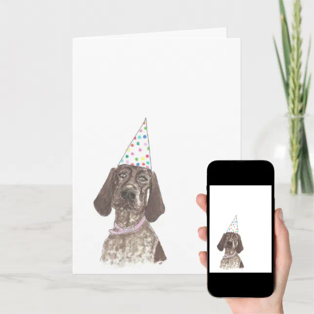 German Shorthaired Pointer Happy Birthday Card | Zazzle