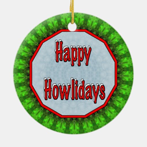 German Shorthaired Pointer Happy Howliday Ceramic Ornament | Zazzle