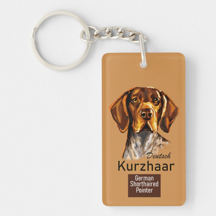 German Shorthaired Pointer Kurzhaar Keychain | Zazzle