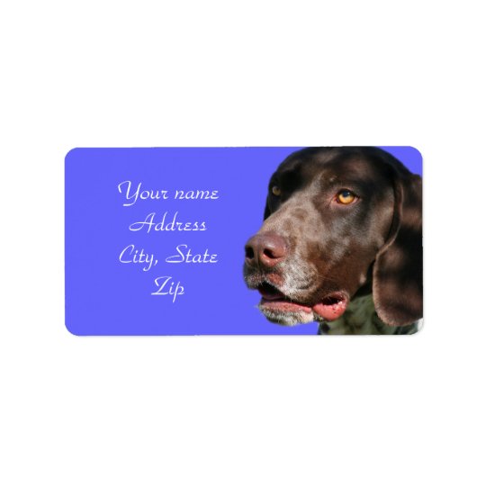 German Shorthaired Pointer Label | Zazzle.com