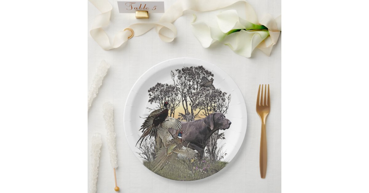 German Shorthaired Pointer Paper Plates | Zazzle