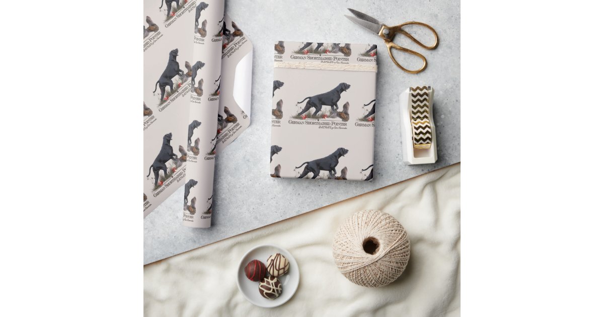 German Shorthaired Pointer, ZACHAR Tapestry Poster Wrapping Paper | Zazzle