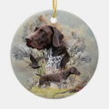 German Shorthaired Pointers Ceramic Ornament | Zazzle