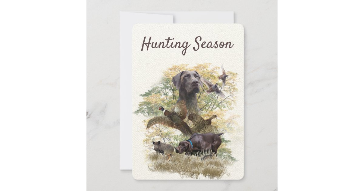 German Shorthaired Pointers (GSP) Invitation | Zazzle