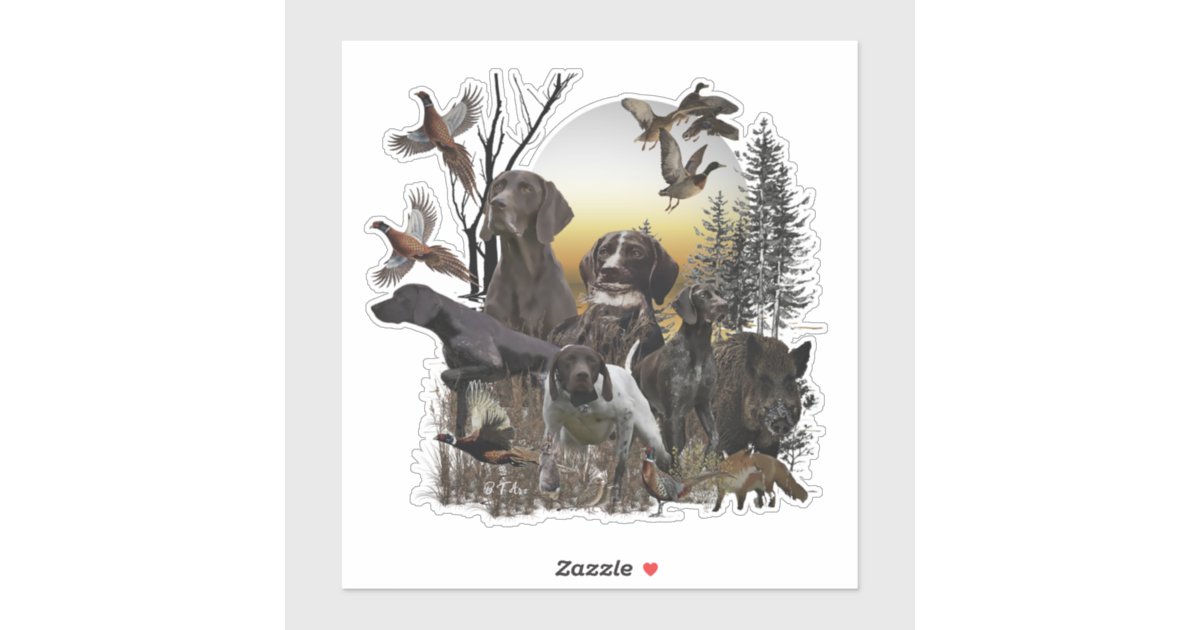German Shorthaired Pointers Sticker | Zazzle