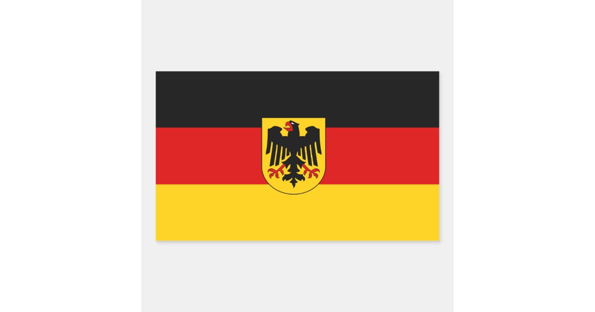 German State Flag Rectangular Sticker | Zazzle