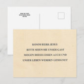 GERMAN TABLE PRAYER POSTCARD | Zazzle