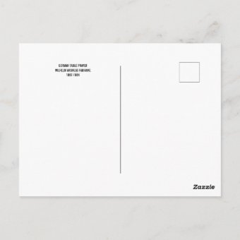 GERMAN TABLE PRAYER POSTCARD | Zazzle