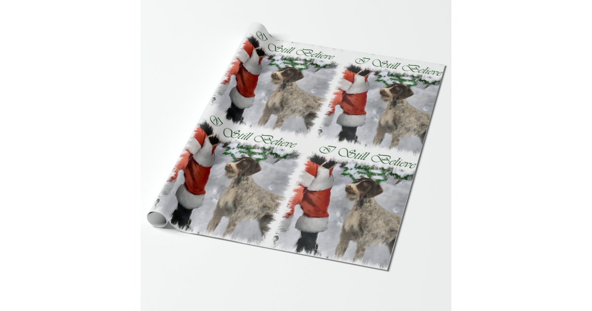 German Wirehaired Pointer Christmas Wrapping Paper | Zazzle