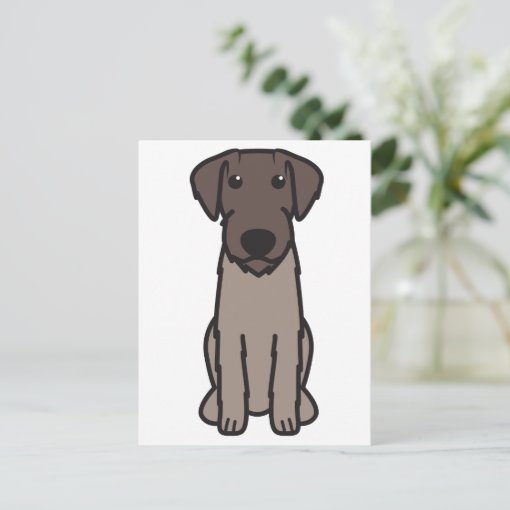 German Wirehaired Pointer Dog Cartoon Postcard | Zazzle