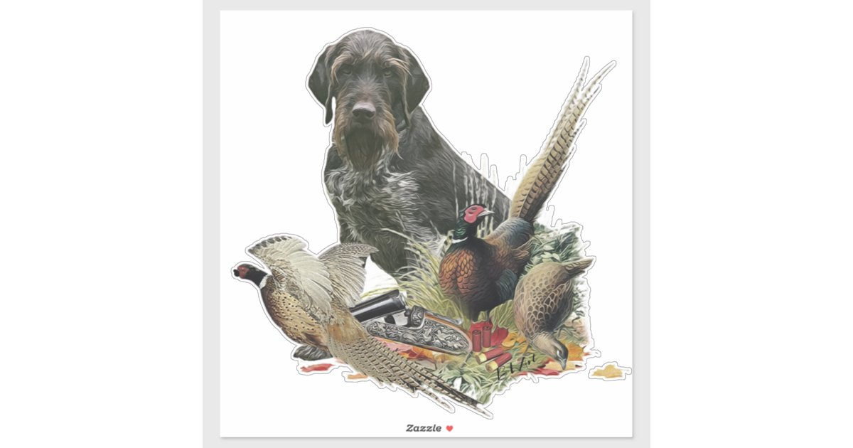 German Wirehaired Pointer Sticker | Zazzle