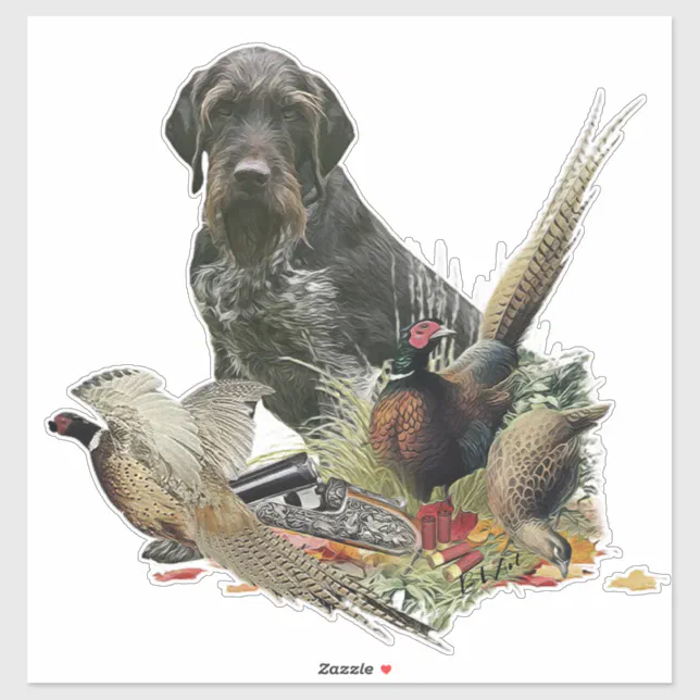 German Wirehaired Pointer Sticker | Zazzle