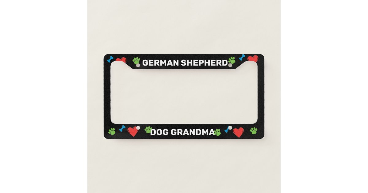 GermanShepherd Grandma License Plate Frame | Zazzle