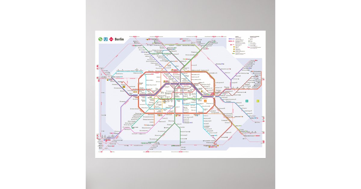 " Germany: 2021/today Berlin - Liniennetz Poster | Zazzle