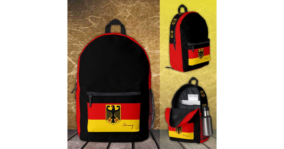 Germany, backpack, German Flag / Deutschland Printed Backpack | Zazzle