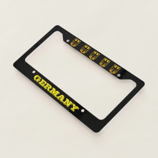 Germany Black License Plate Frame | Zazzle