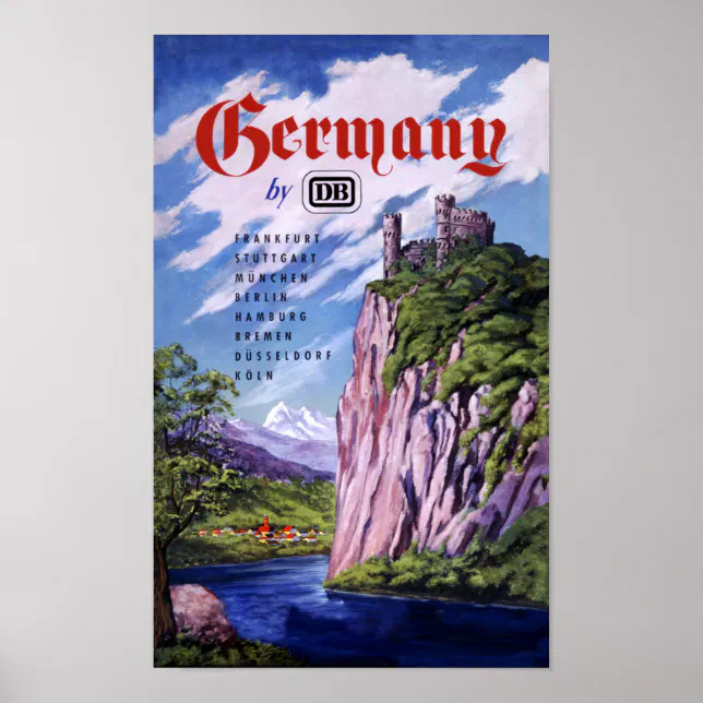 Germany by Train Poster | Zazzle