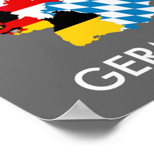 germany country regions flag map provnice symbol poster | Zazzle