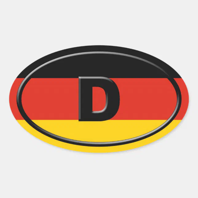 Germany - Deutschland - European Oval Sticker | Zazzle