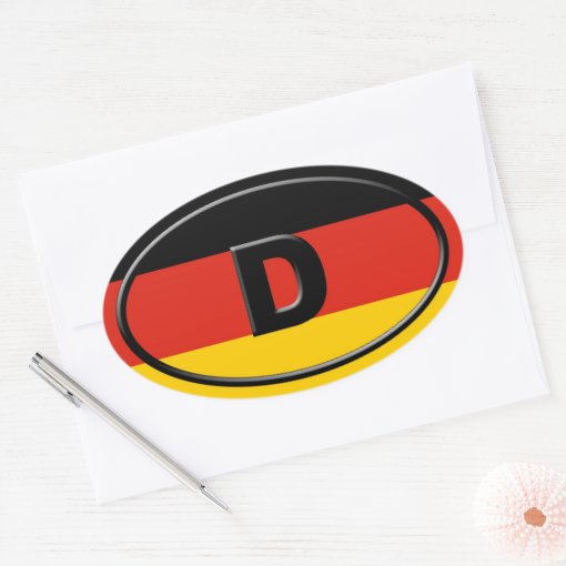 Germany - Deutschland - European Oval Sticker | Zazzle