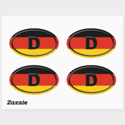 Germany - Deutschland - European Oval Sticker | Zazzle