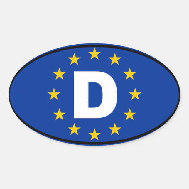 Germany - Deutschland - European Oval Sticker | Zazzle