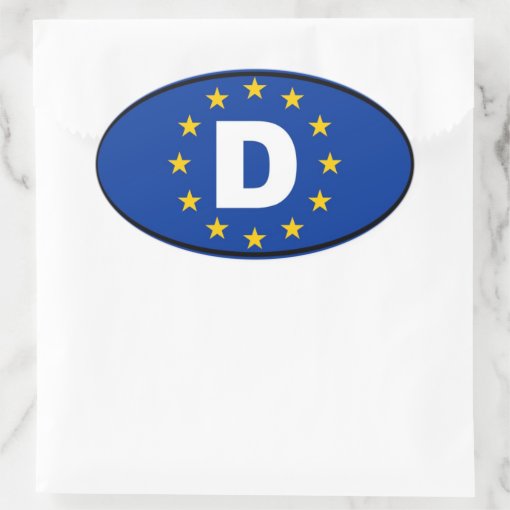 Germany - Deutschland - European Oval Sticker | Zazzle