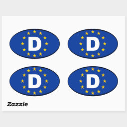 Germany - Deutschland - European Oval Sticker | Zazzle