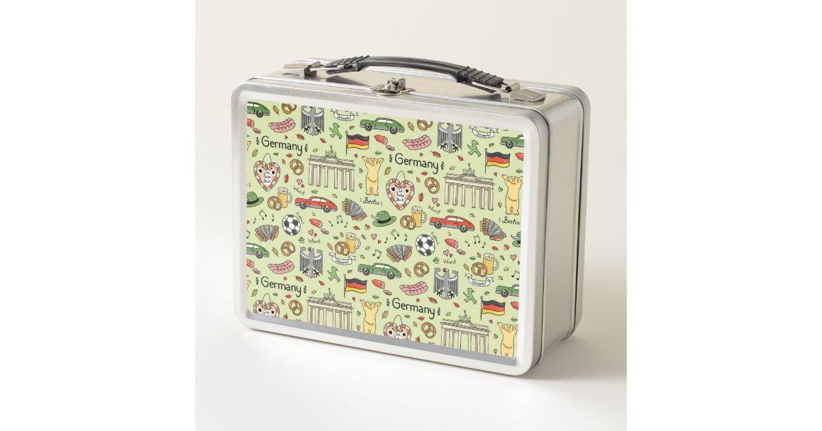 Germany Doodles Metal Lunch Box | Zazzle