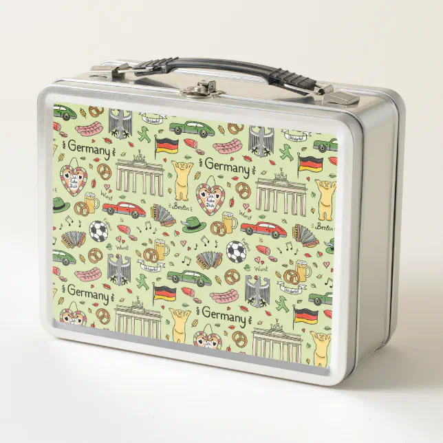 Germany Doodles Metal Lunch Box | Zazzle