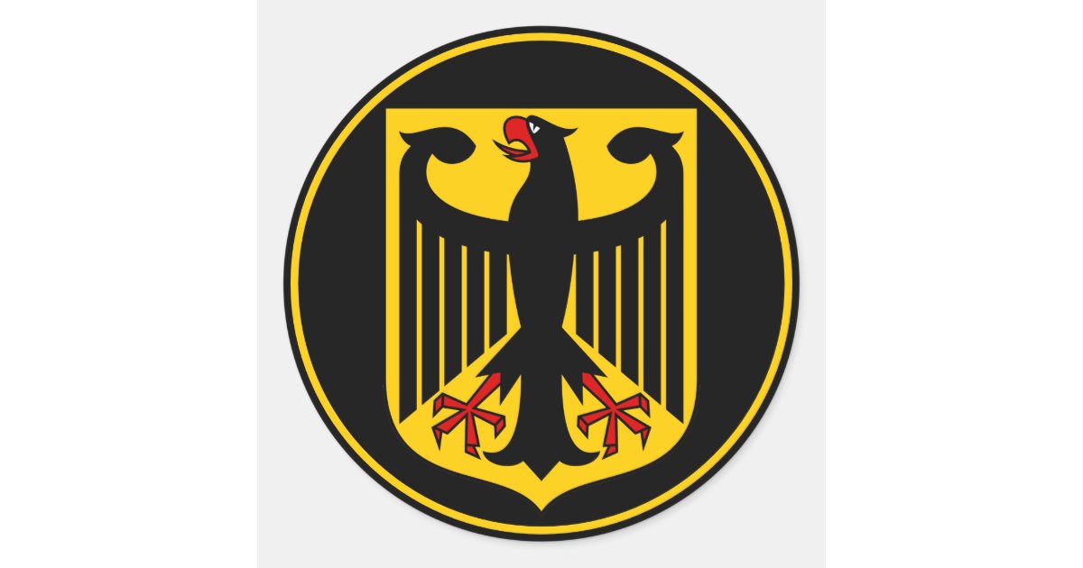 germany emblem classic round sticker | Zazzle