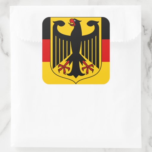 germany emblem square sticker | Zazzle