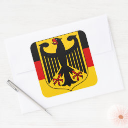 germany emblem square sticker | Zazzle