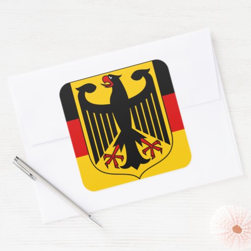 germany emblem square sticker | Zazzle