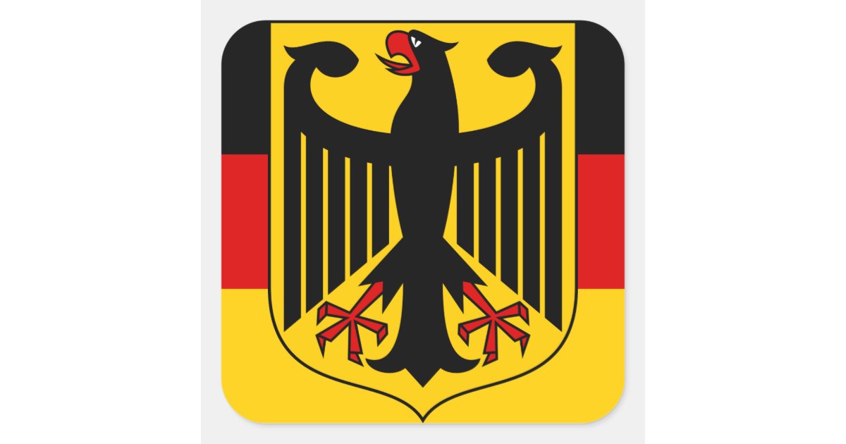 germany emblem square sticker | Zazzle