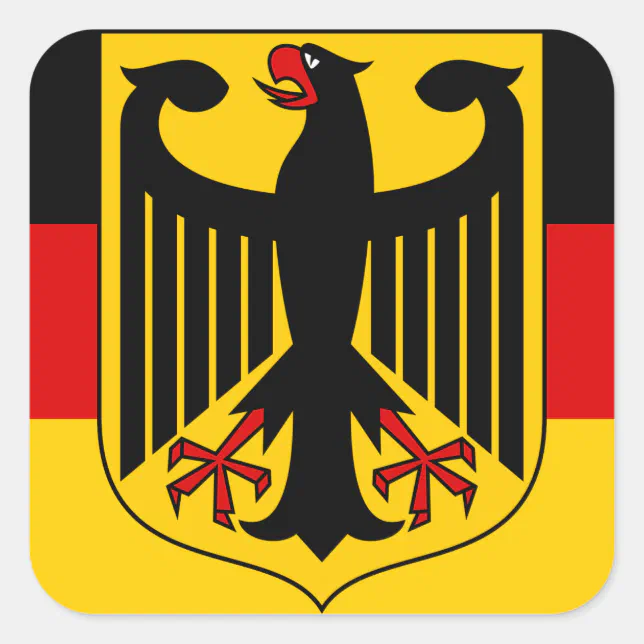 germany emblem square sticker | Zazzle