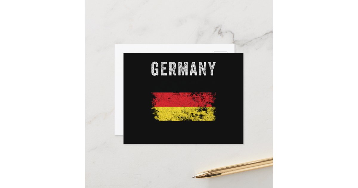 Germany Flag Distressed - German Flag Postcard | Zazzle