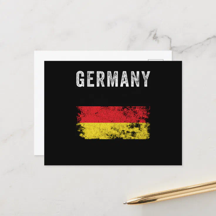 Germany Flag Distressed - German Flag Postcard | Zazzle