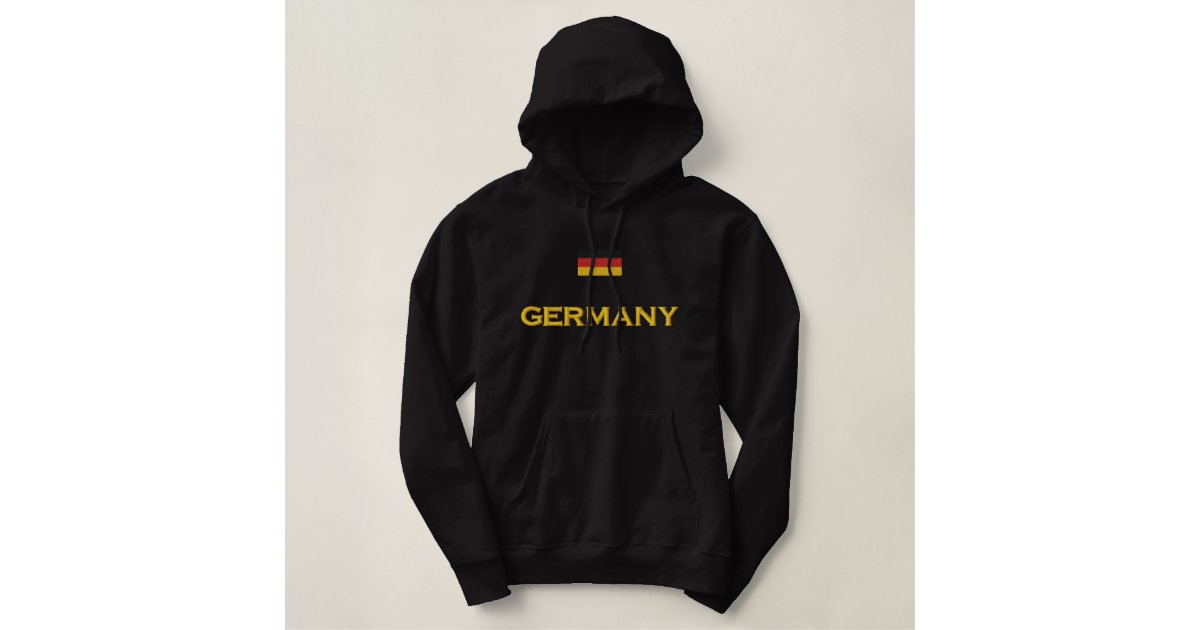 Germany Flag Embroidered Hoodie | Zazzle
