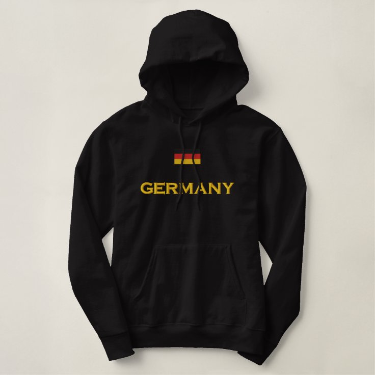 Germany Flag Embroidered Hoodie | Zazzle