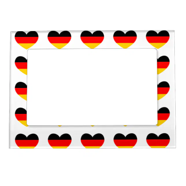 Germany Flag Heart Magnetic Photo Frame | Zazzle