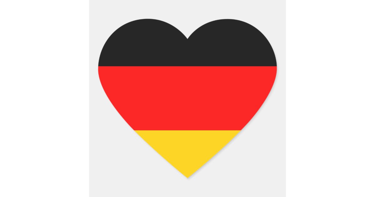 Germany Flag Heart Sticker | Zazzle