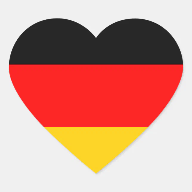 Germany Flag Heart Sticker | Zazzle